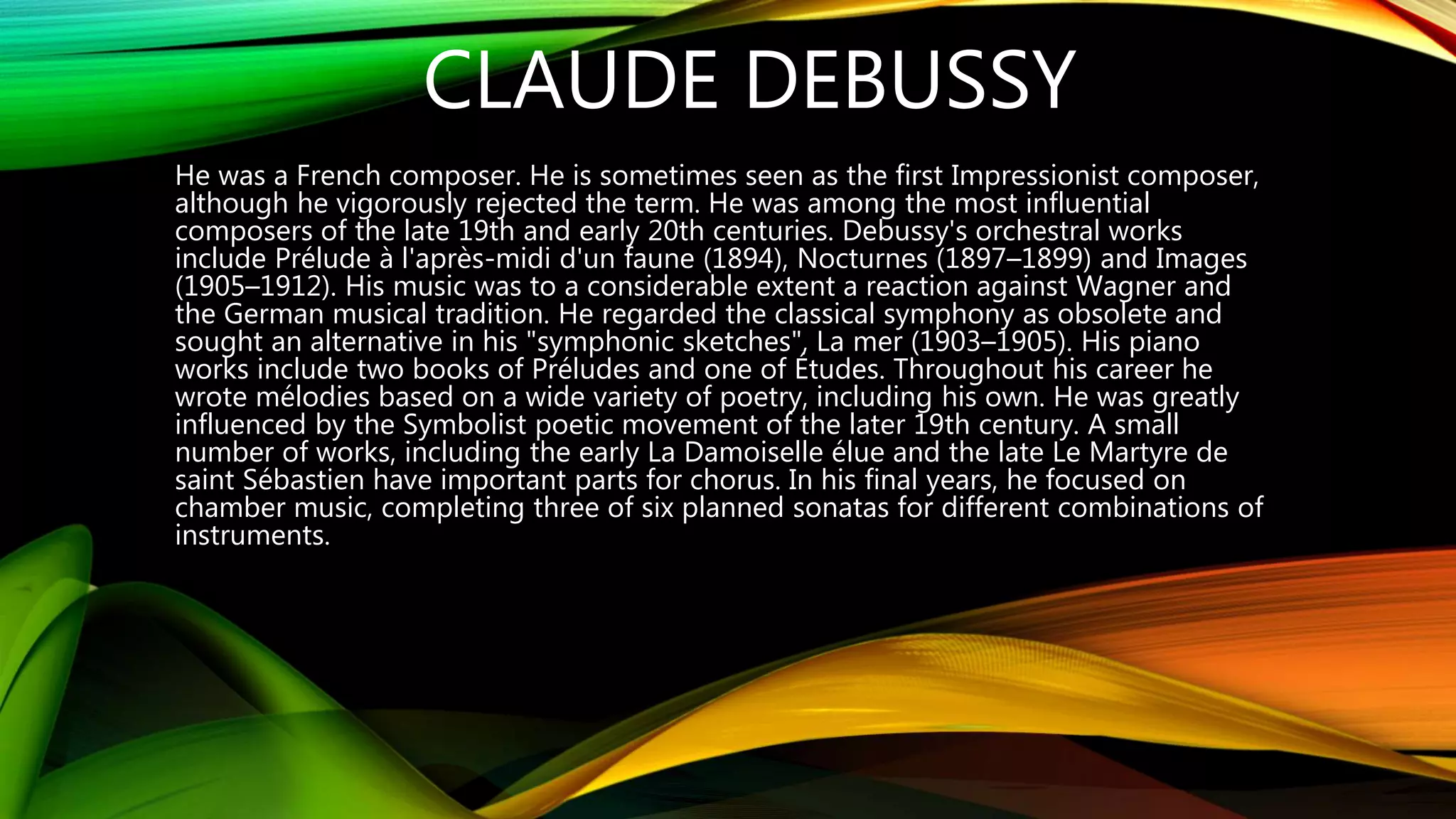 Music 10 impressionism and expressionism | PPTX