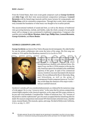 Grade 10 Music - Learning Material {Unit I: MUSIC OF THE 20TH CENTURY ...