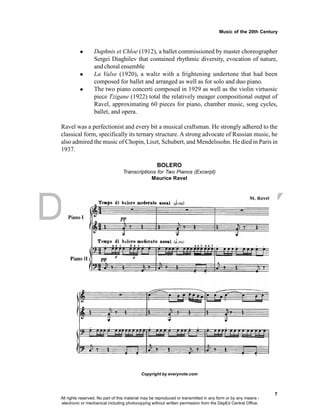 Grade 10 Music - Learning Material {Unit I: MUSIC OF THE 20TH CENTURY ...