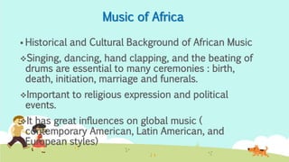 Music 10 lesson #1 african music | PPTX