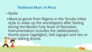 Music 10 lesson #1 african music | PPTX