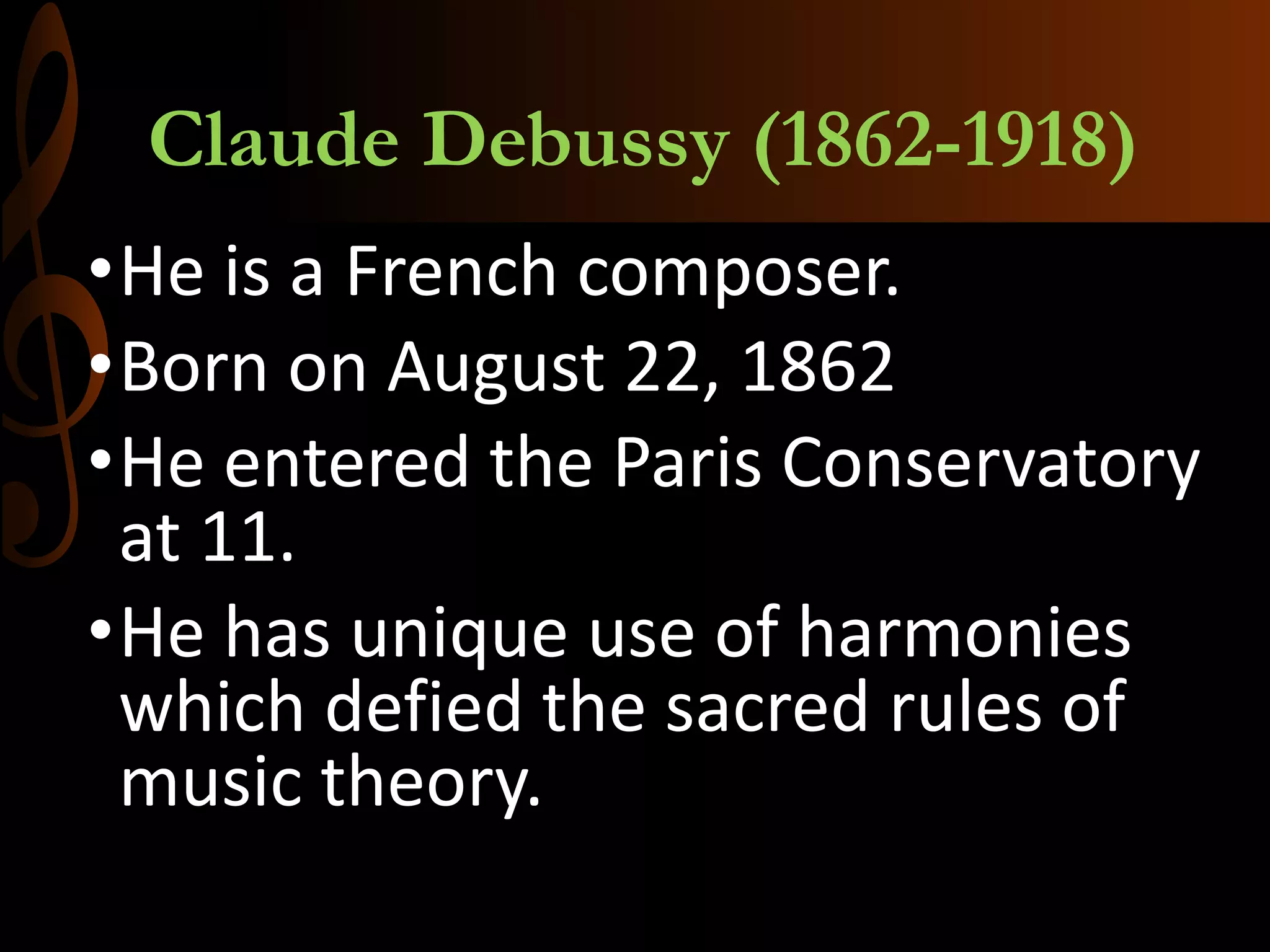 Music 10 lesson #1 impressionism | PPTX