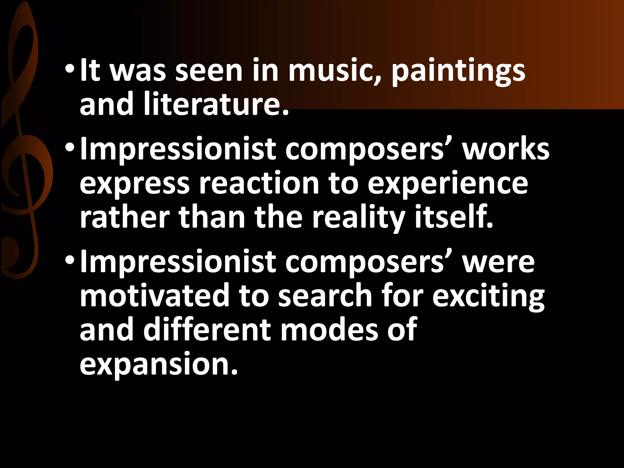 Music 10 lesson #1 impressionism | PPTX