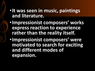 Music 10 lesson #1 impressionism | PPTX