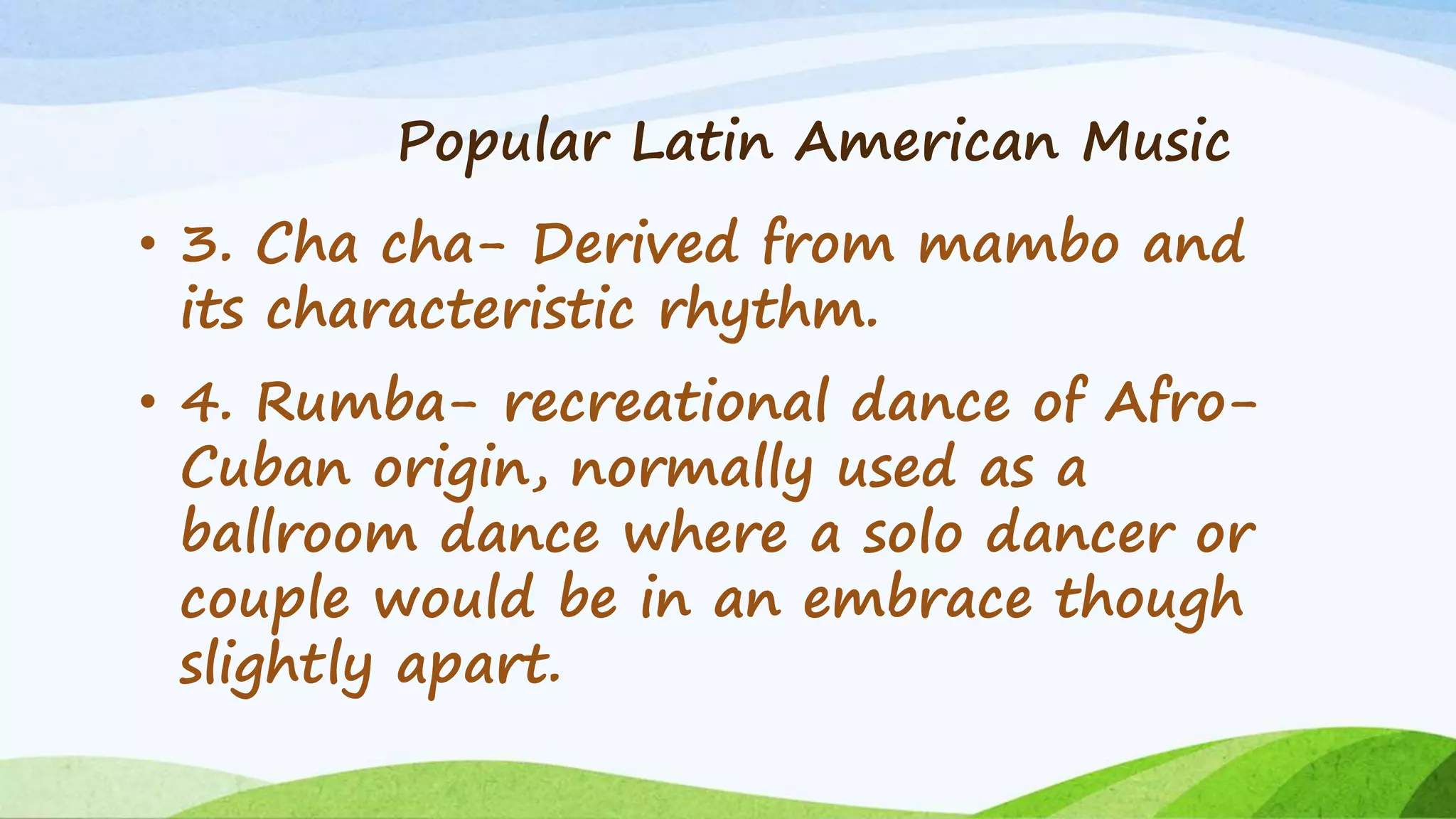 Music 10 lesson #1 latin american music | PPTX