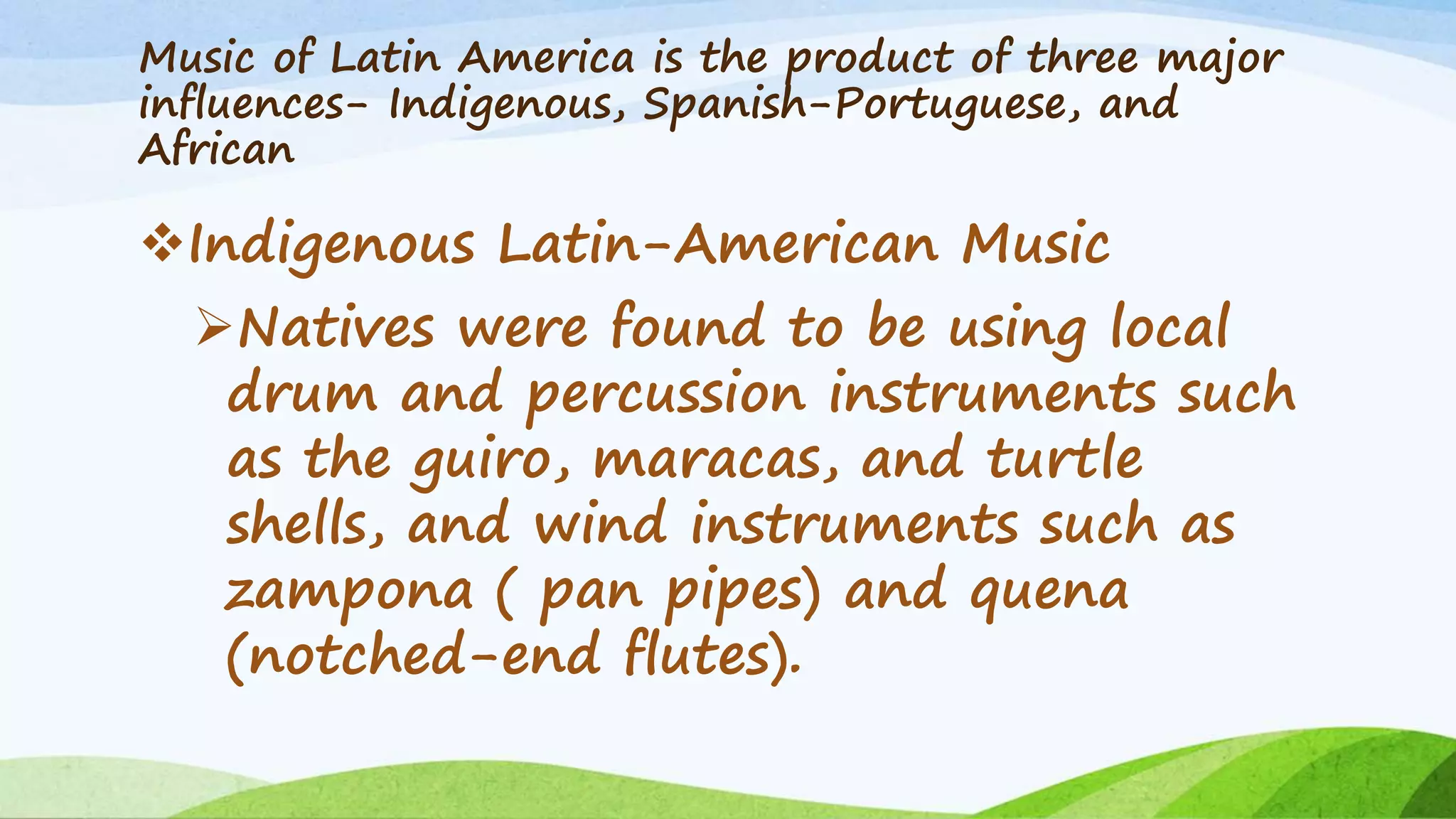 Music 10 lesson #1 latin american music | PPTX