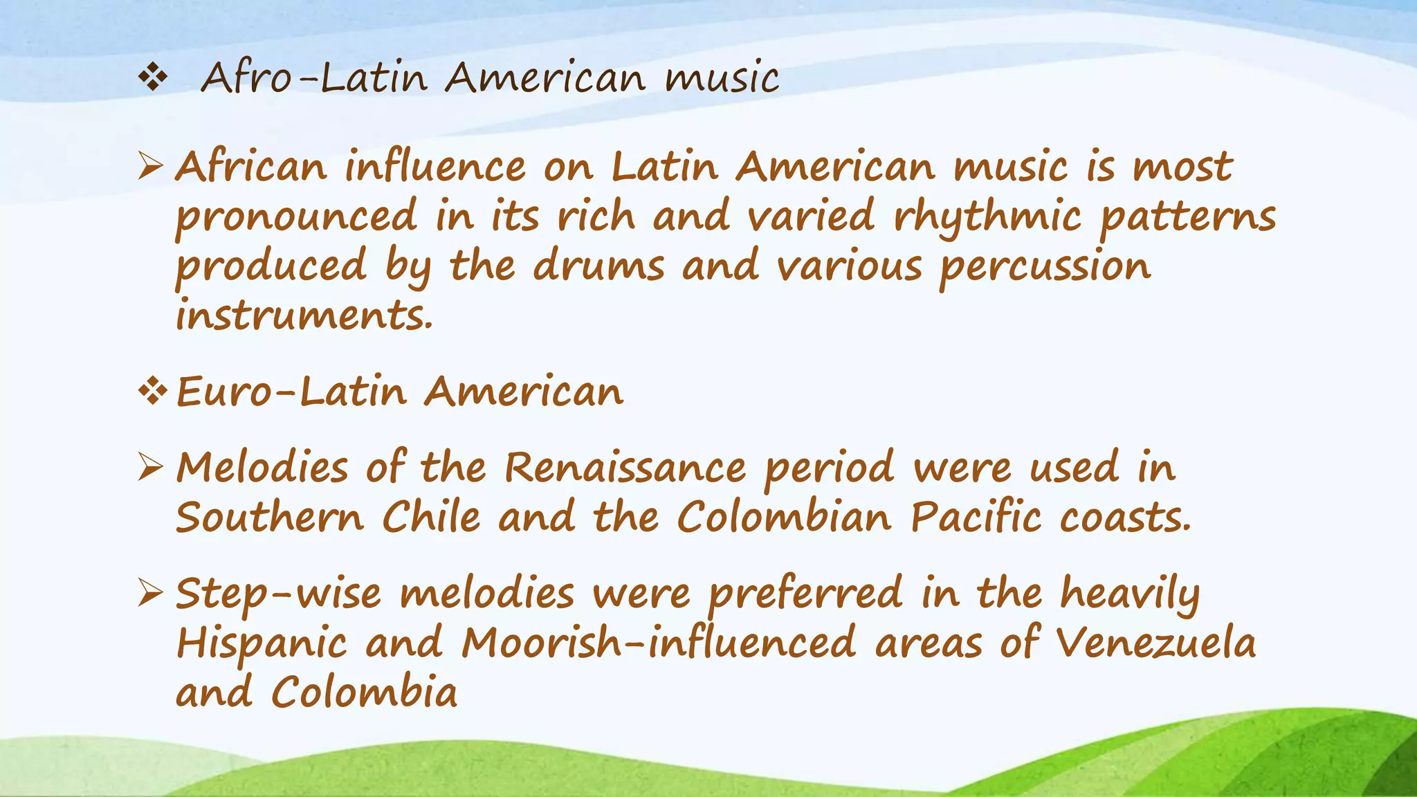 Music 10 lesson #1 latin american music | PPTX
