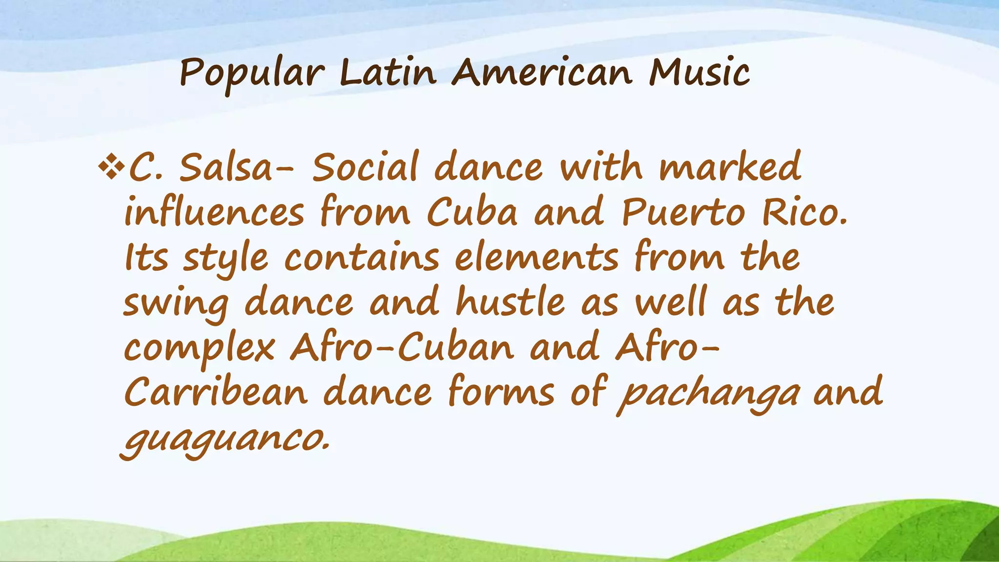 Music 10 lesson #1 latin american music | PPTX