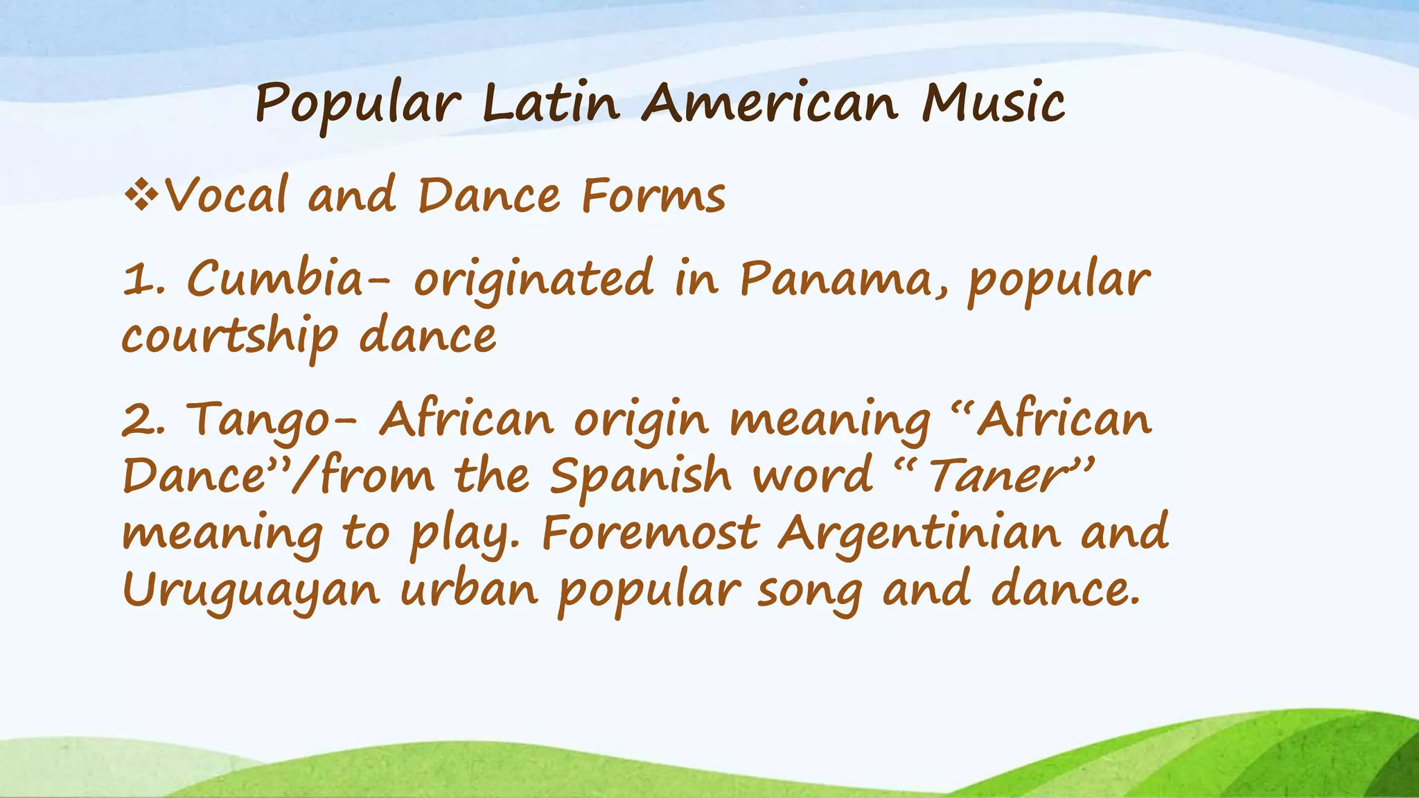 Music 10 lesson #1 latin american music | PPTX
