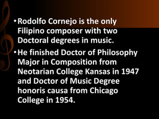 Music 10 lesson #1 philippine contemporary composers | PPTX