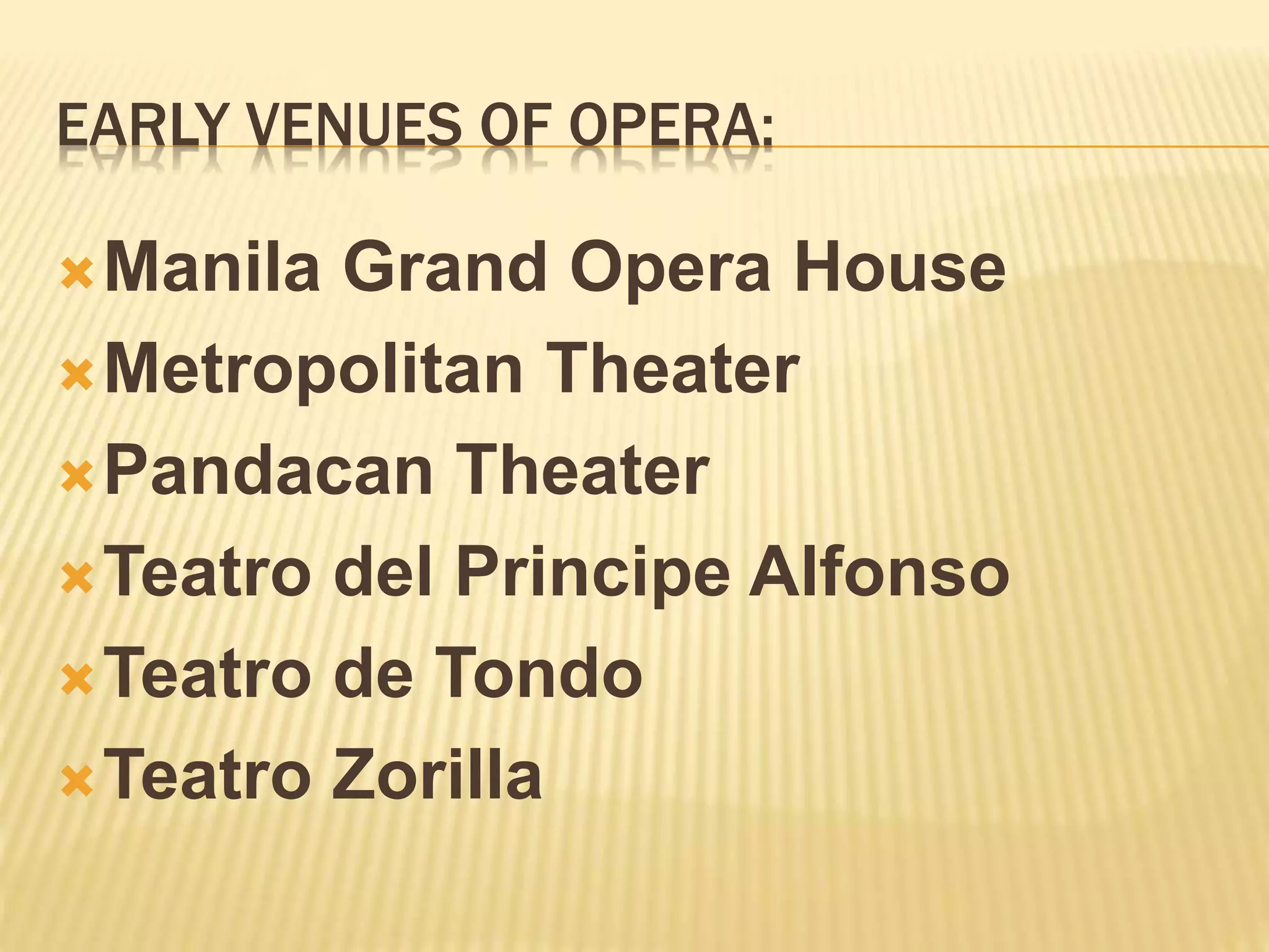 Music 10 lesson #1 philippine operas and musical plays | PPTX