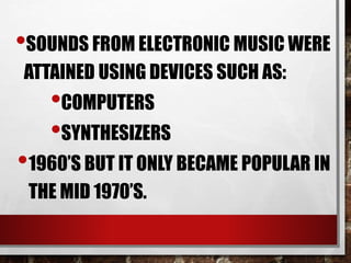 Music 10 lesson #3 electronic and chance music | PPTX