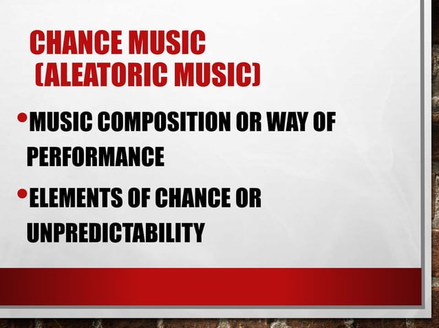 Music 10 lesson #3 electronic and chance music | PPTX