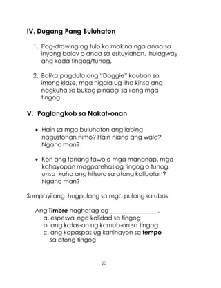 Music 1 lm s.binisaya unit 1 (1) | PDF