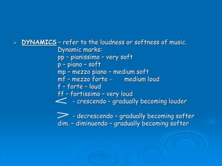 Elements of Music | PPTX | Music | Entertainment