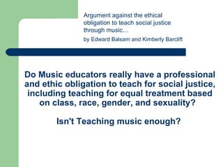 Music education and social justice | PPT | Music | Entertainment