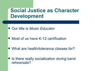 Music education and social justice | PPT