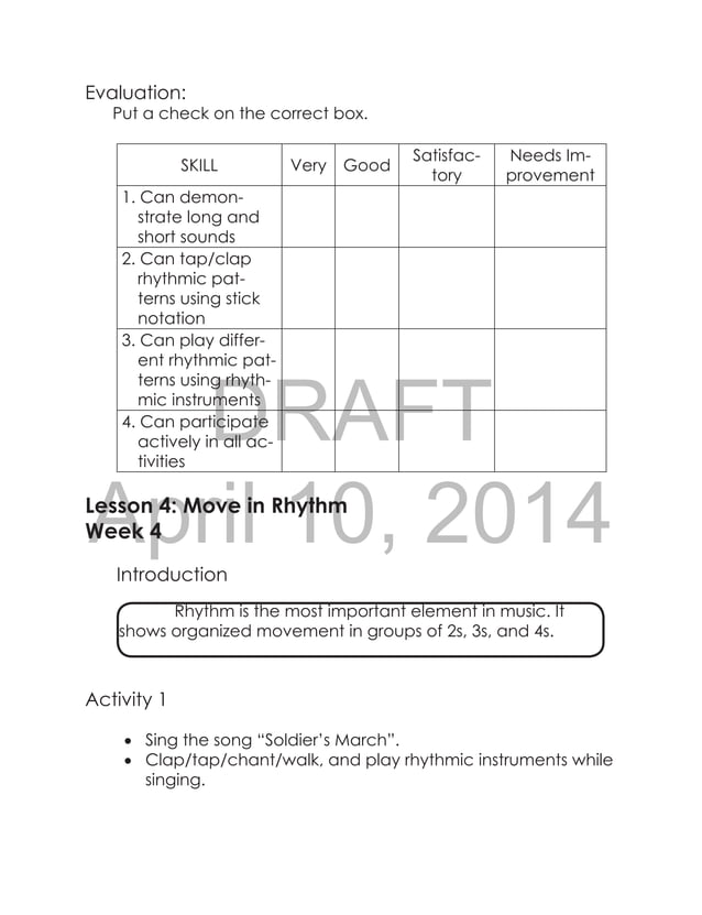 Grade 3 Music Learners Module | PDF