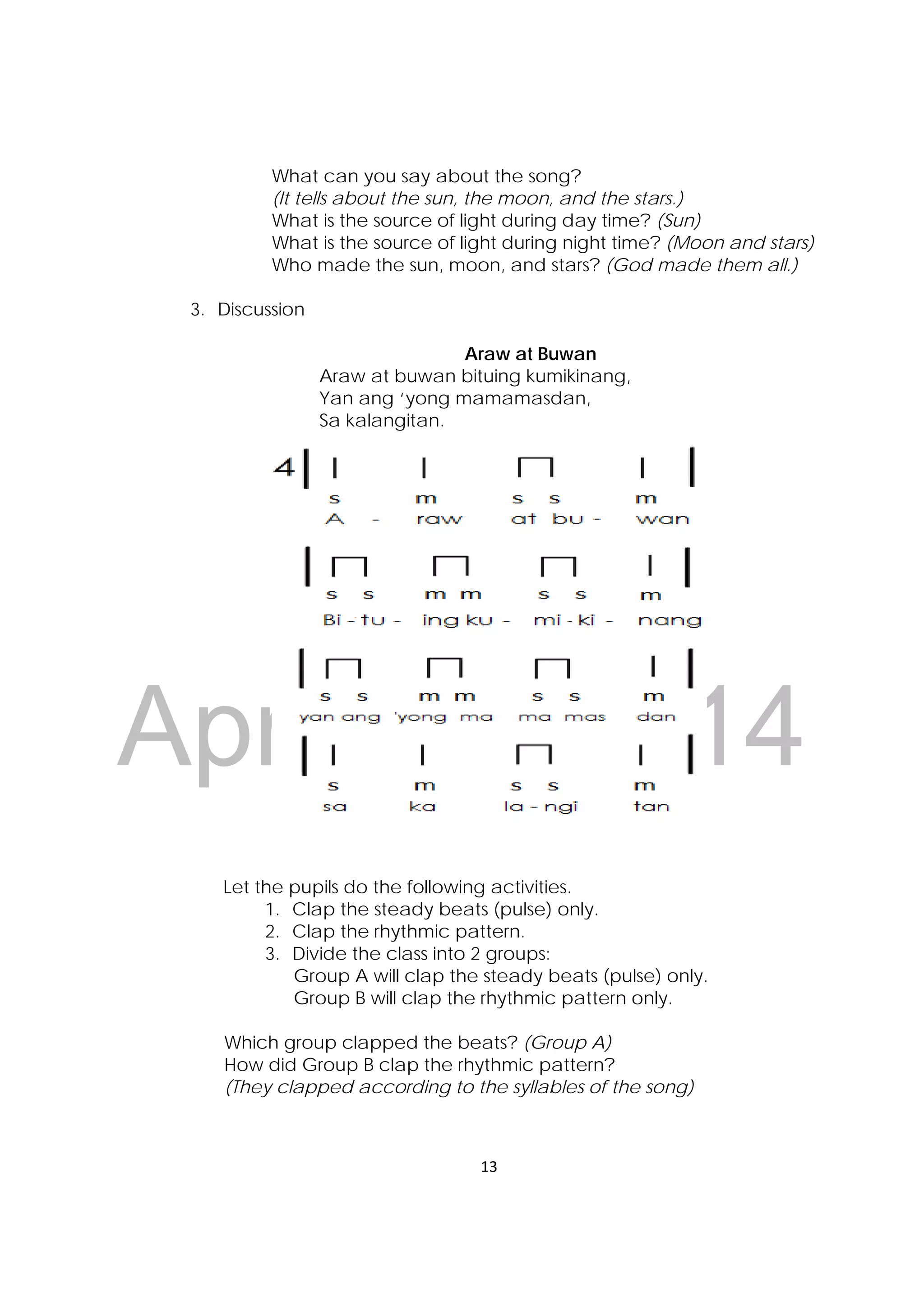 Grade 3 Music Teachers Guide | PDF