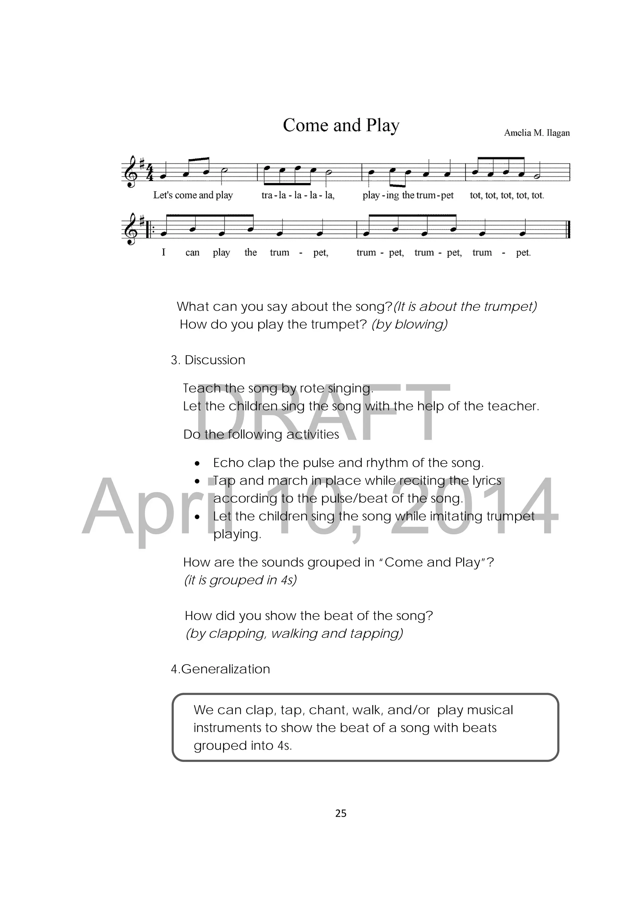 Grade 3 Music Teachers Guide | PDF