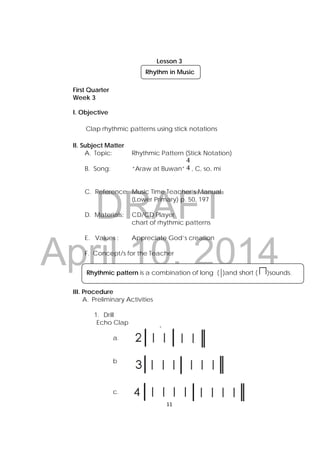Grade 3 Music Teachers Guide | PDF