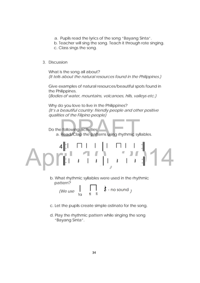 Grade 3 Music Teachers Guide | PDF