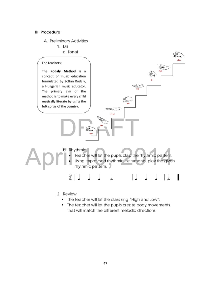 Grade 3 Music Teachers Guide | PDF