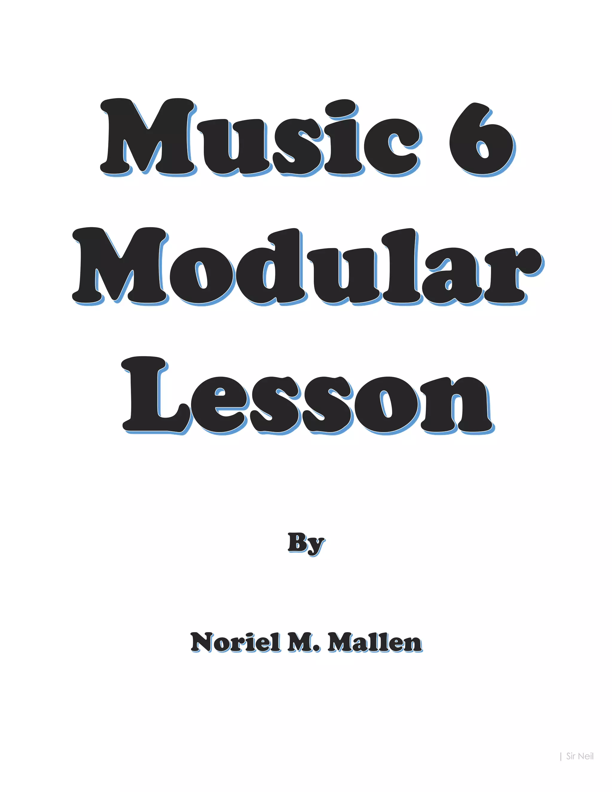 Music 6 module | PDF