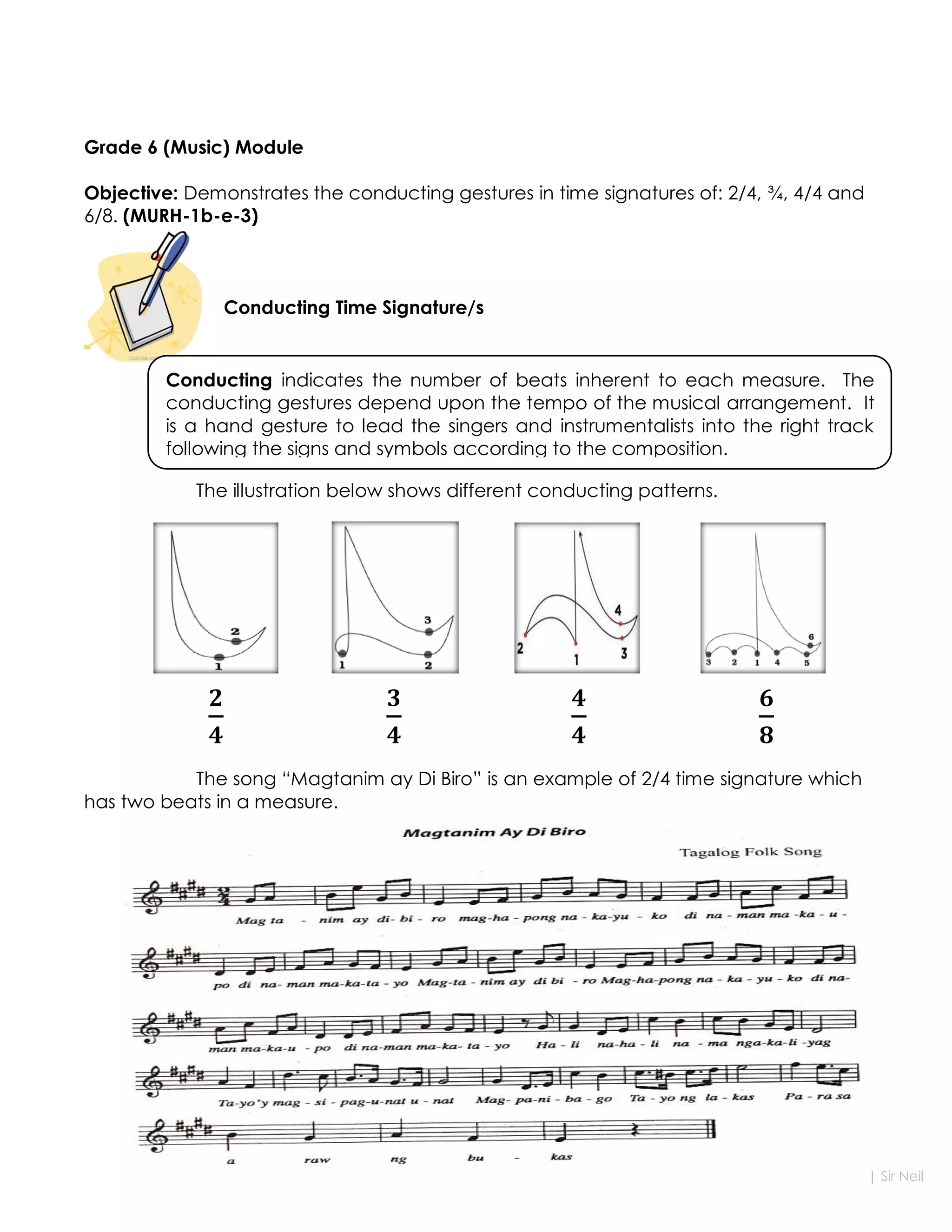 Music 6 module | PDF