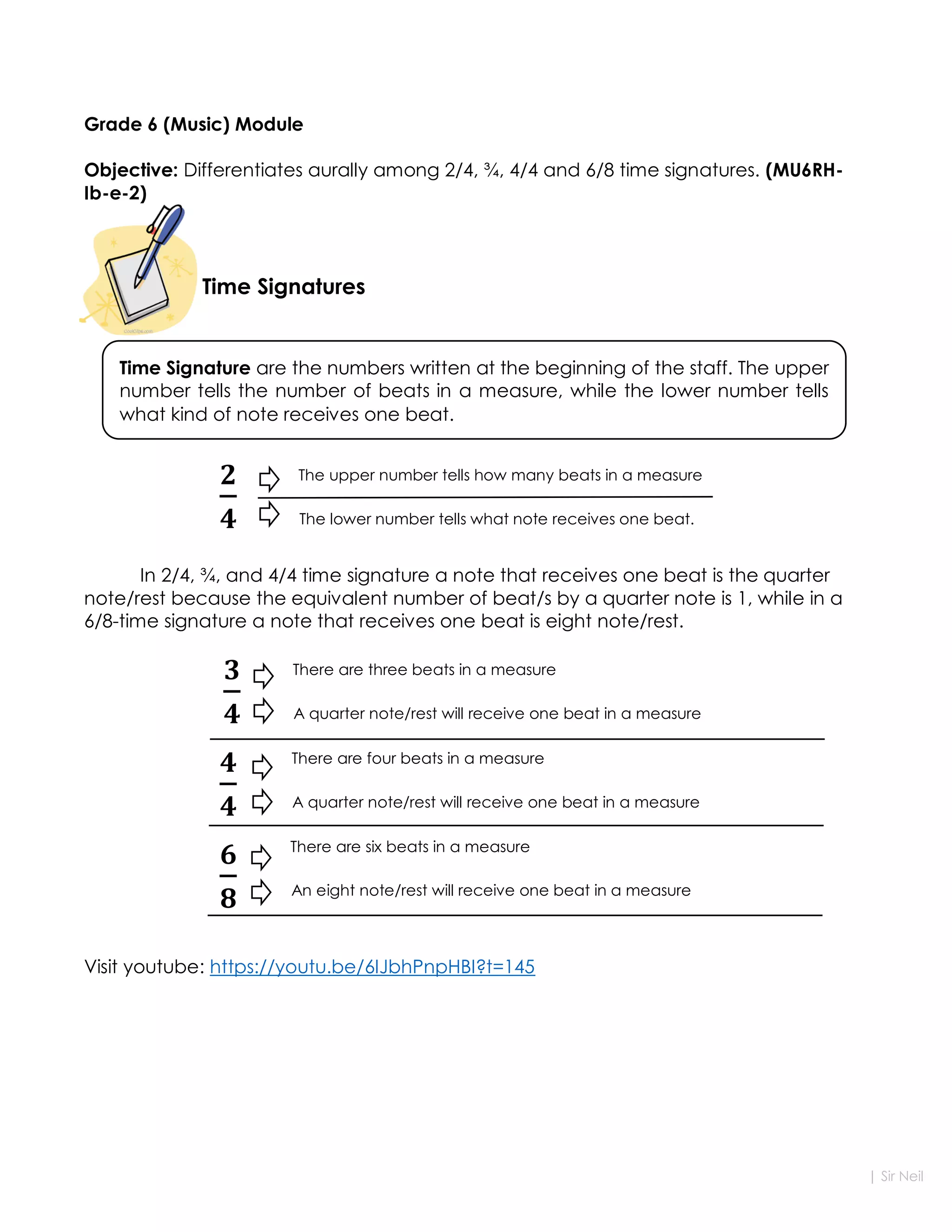 Music 6 module | PDF