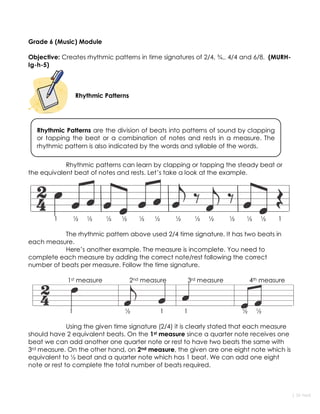 Music 6 module | PDF
