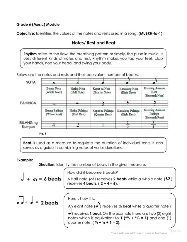 Music 6 module | PDF