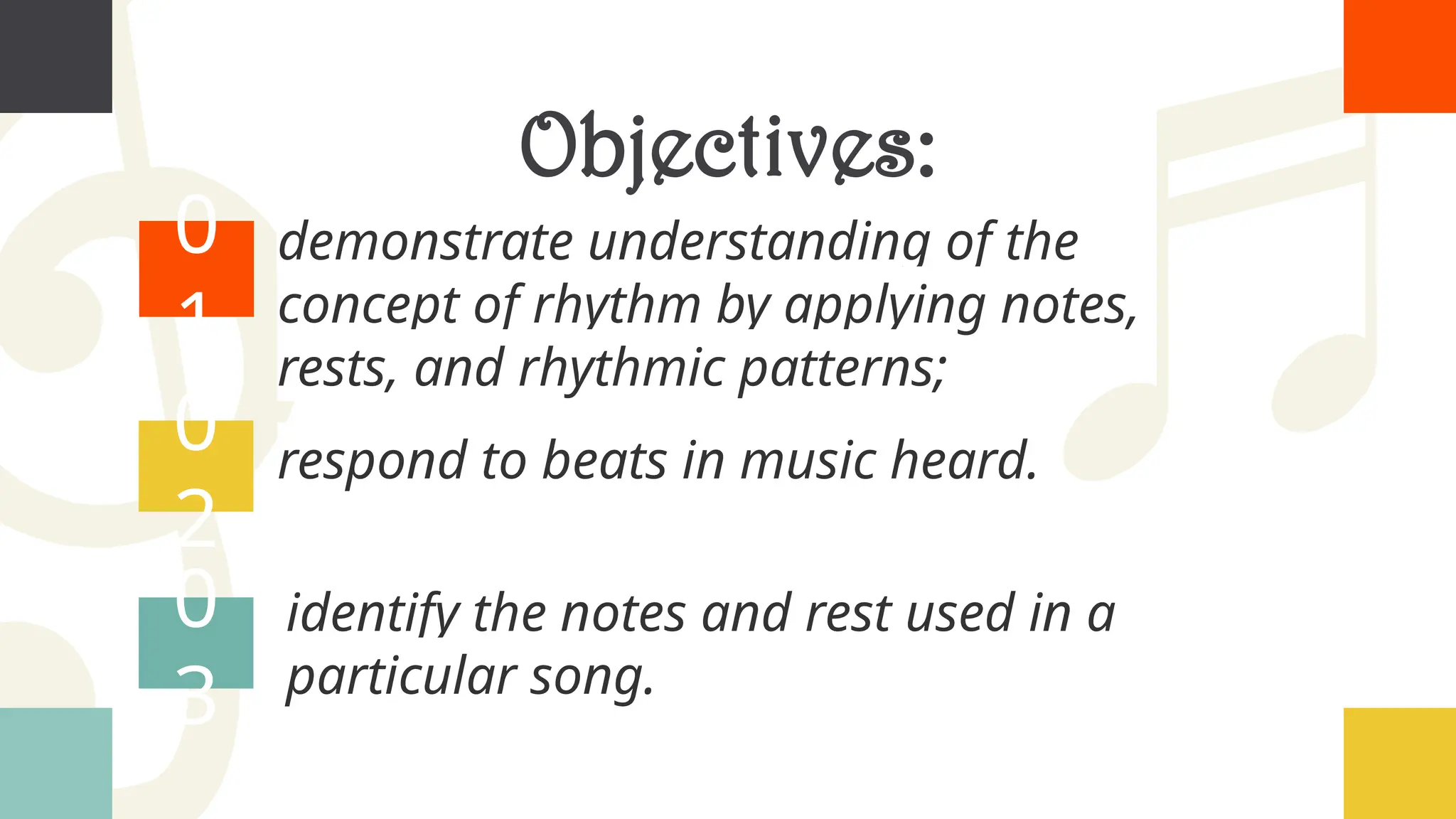 Music 6 Determining Rhythm Notes and Rests | PPTX
