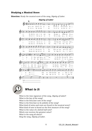 Music6 q1 mod1_rhythm-notes-and-rests_version3 | PDF