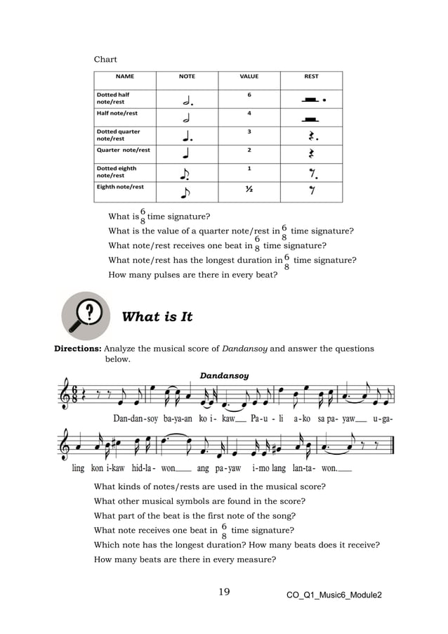 Music6 q1 mod2_rhythm-differentiate-time-signatures_version3 | PDF ...