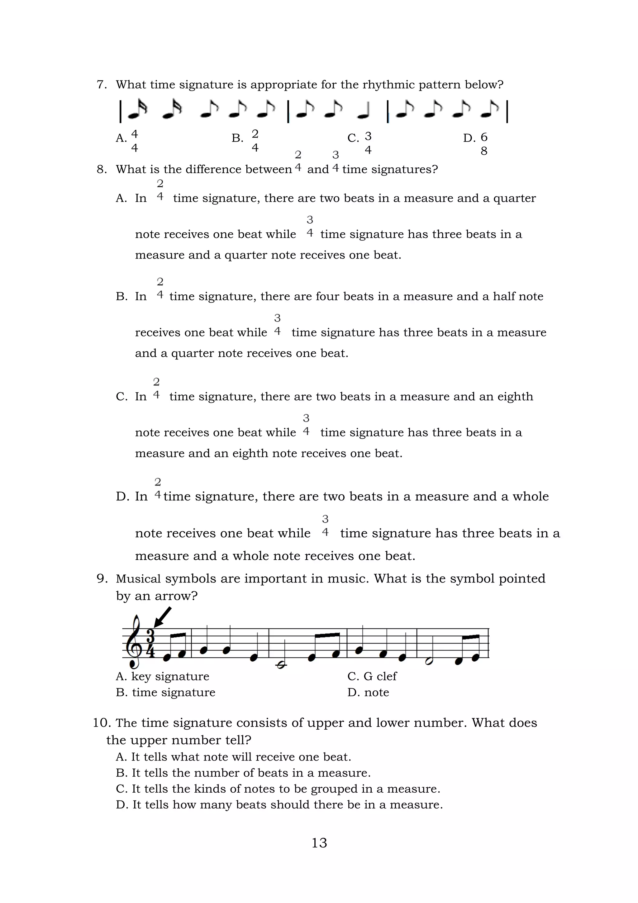 Music6 q1 mod2_rhythm differentiate time signatures_final08032020 | PDF
