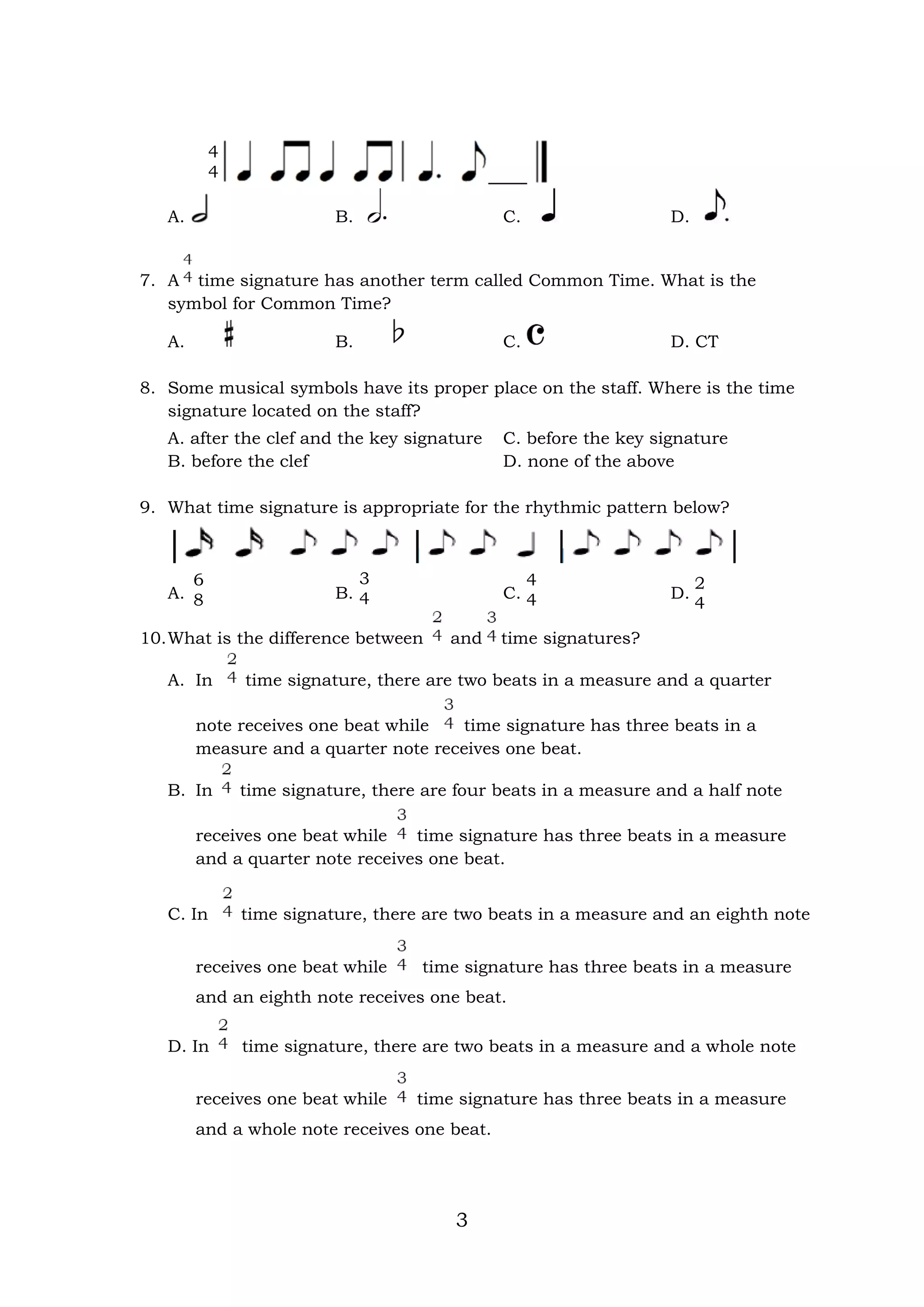 Music6 q1 mod2_rhythm differentiate time signatures_final08032020 | PDF