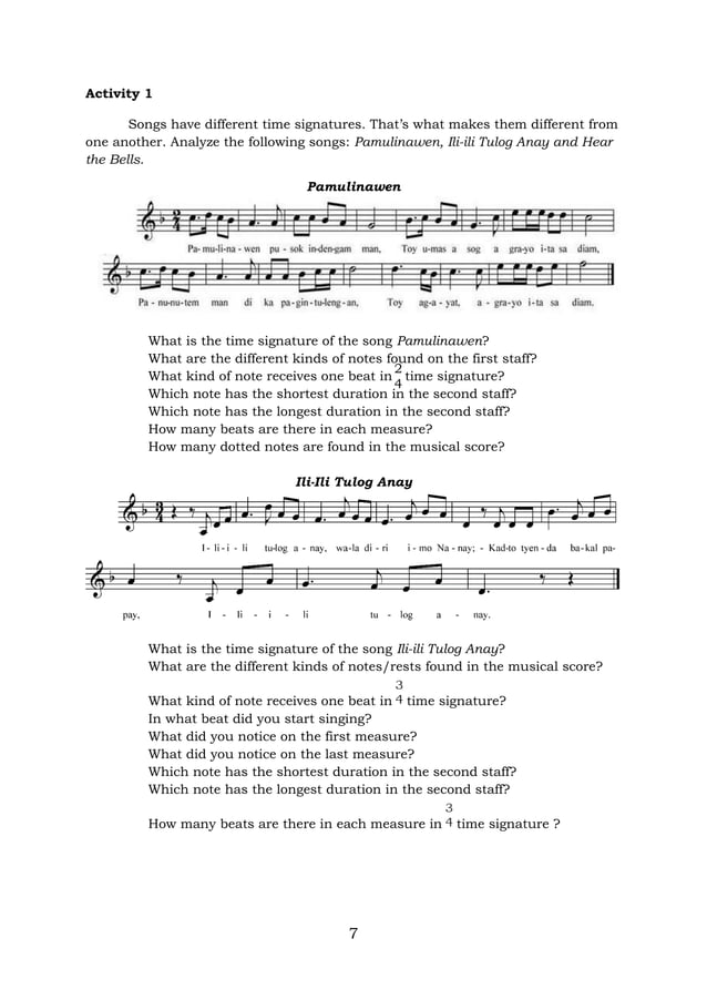 Music6 q1 mod2_rhythm differentiate time signatures_final08032020 | PDF
