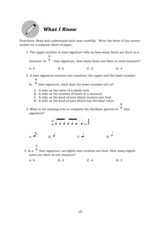 Music6 q1 mod2_rhythm differentiate time signatures_final08032020 | PDF