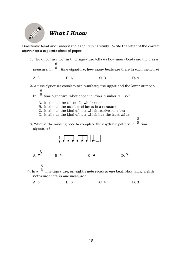 Music6 q1 mod2_rhythm differentiate time signatures_final08032020 | PDF