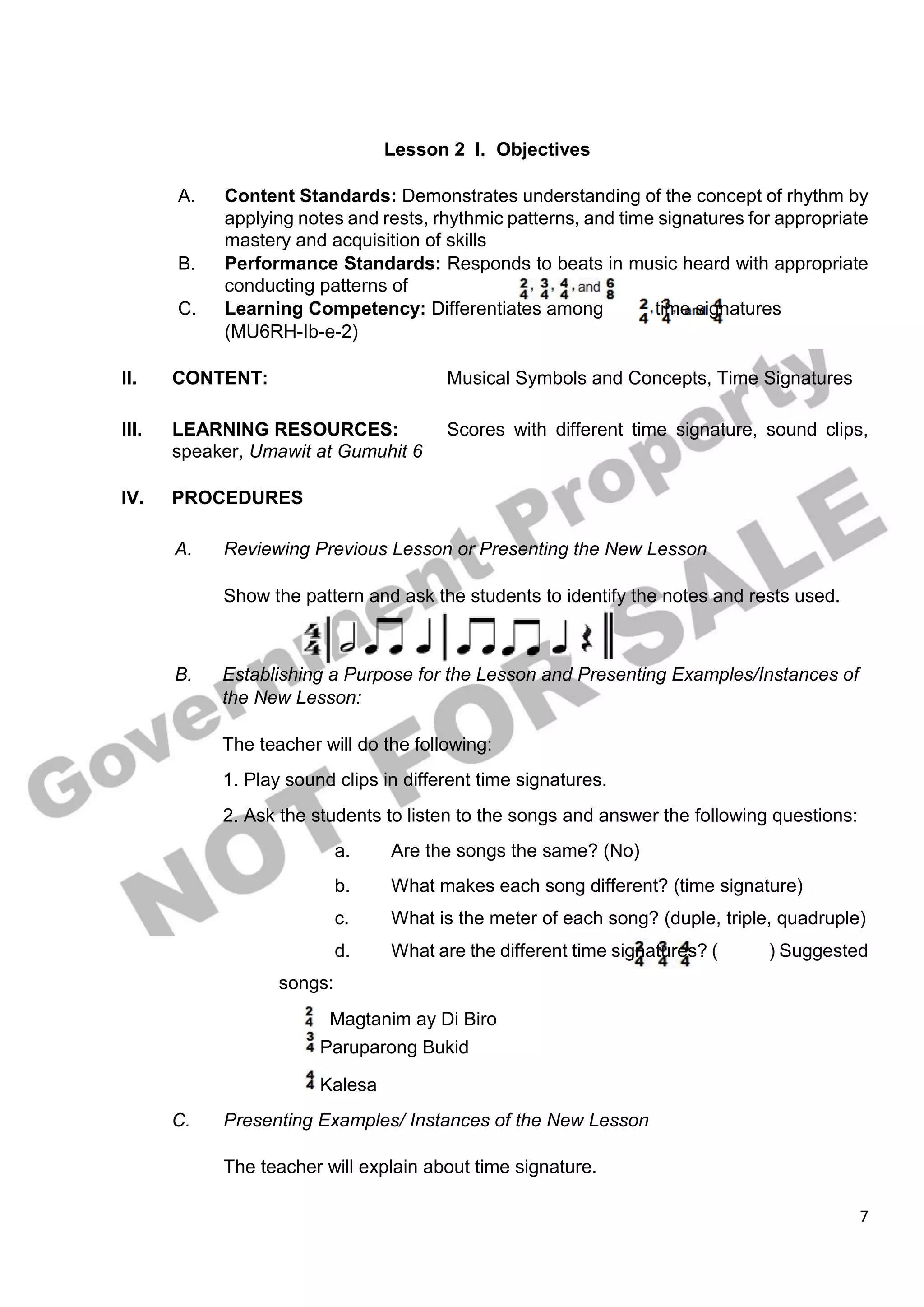 Music 6 quarter 1 | PDF