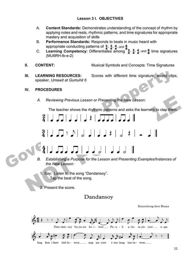 Music 6 quarter 1 | PDF | Music | Entertainment