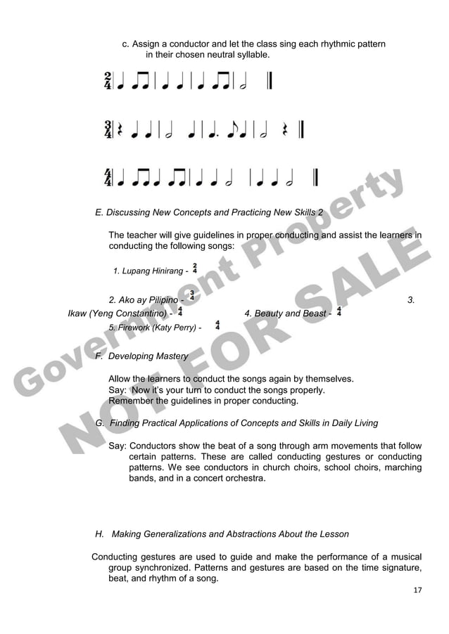 Music 6 quarter 1 | PDF | Music | Entertainment