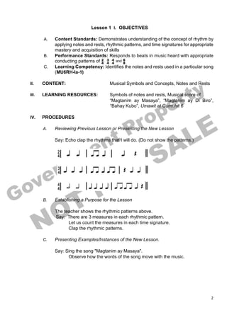 Music 6 quarter 1 | PDF