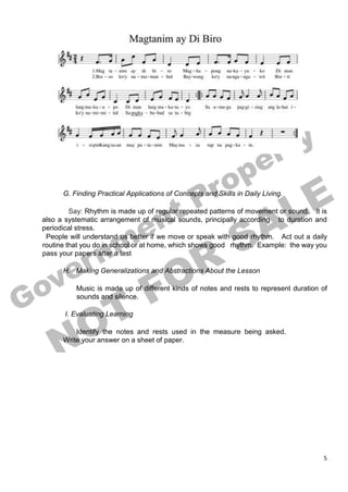 Music 6 quarter 1 | PDF