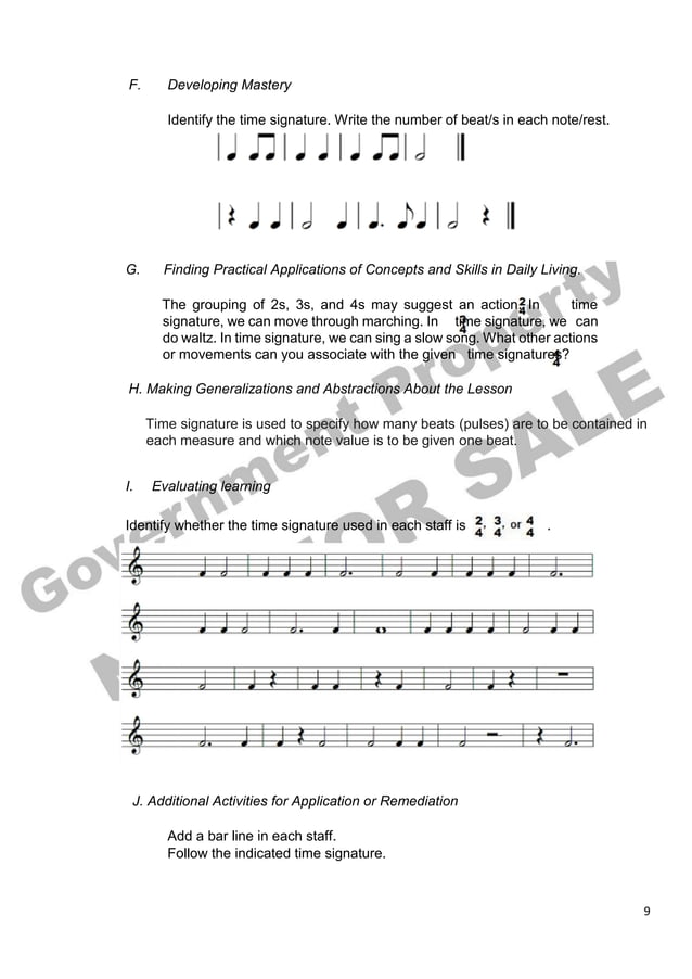 Music 6 quarter 1 | PDF | Music | Entertainment
