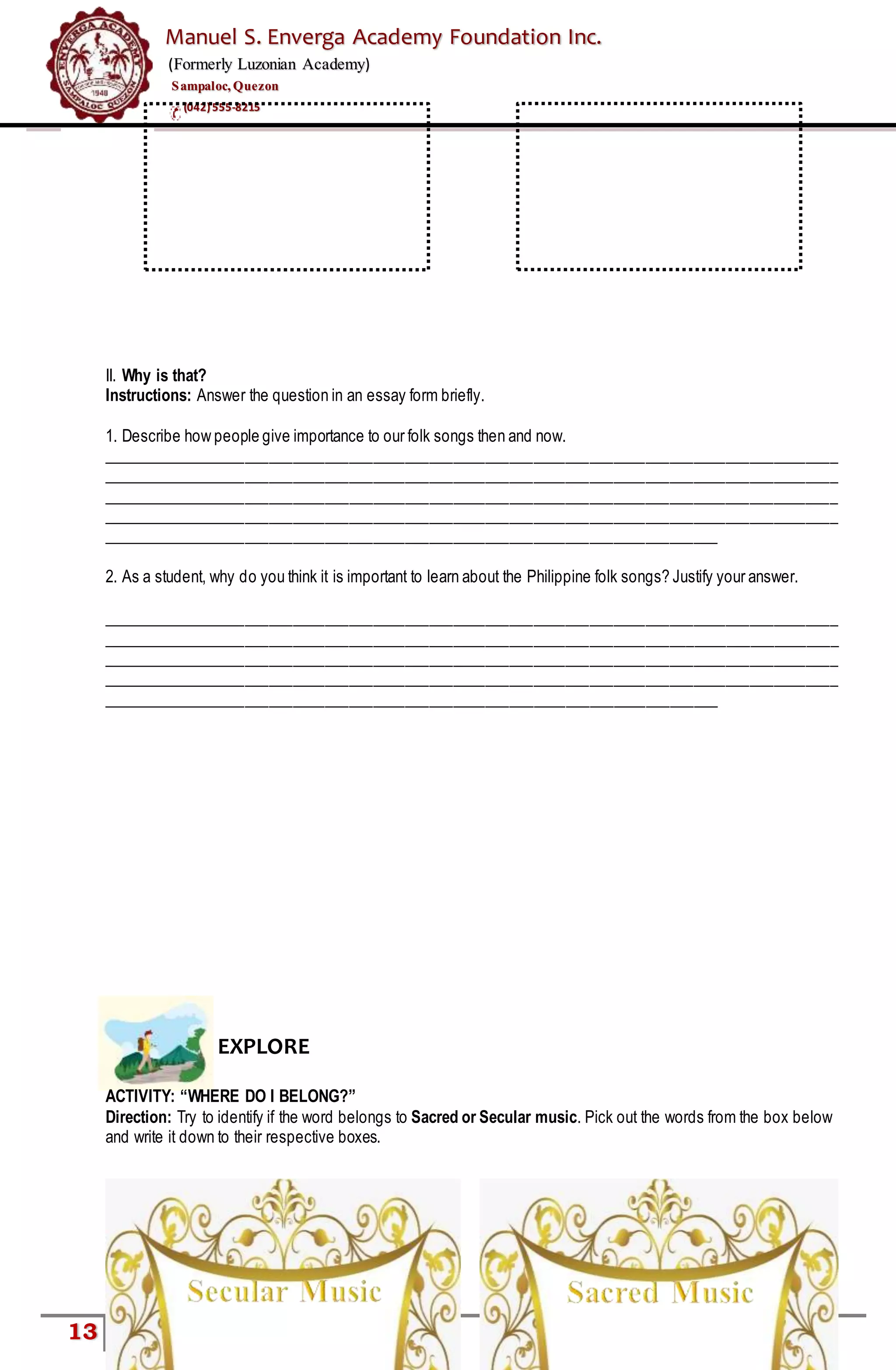 Music 7 Module (1 st quarter) | DOCX