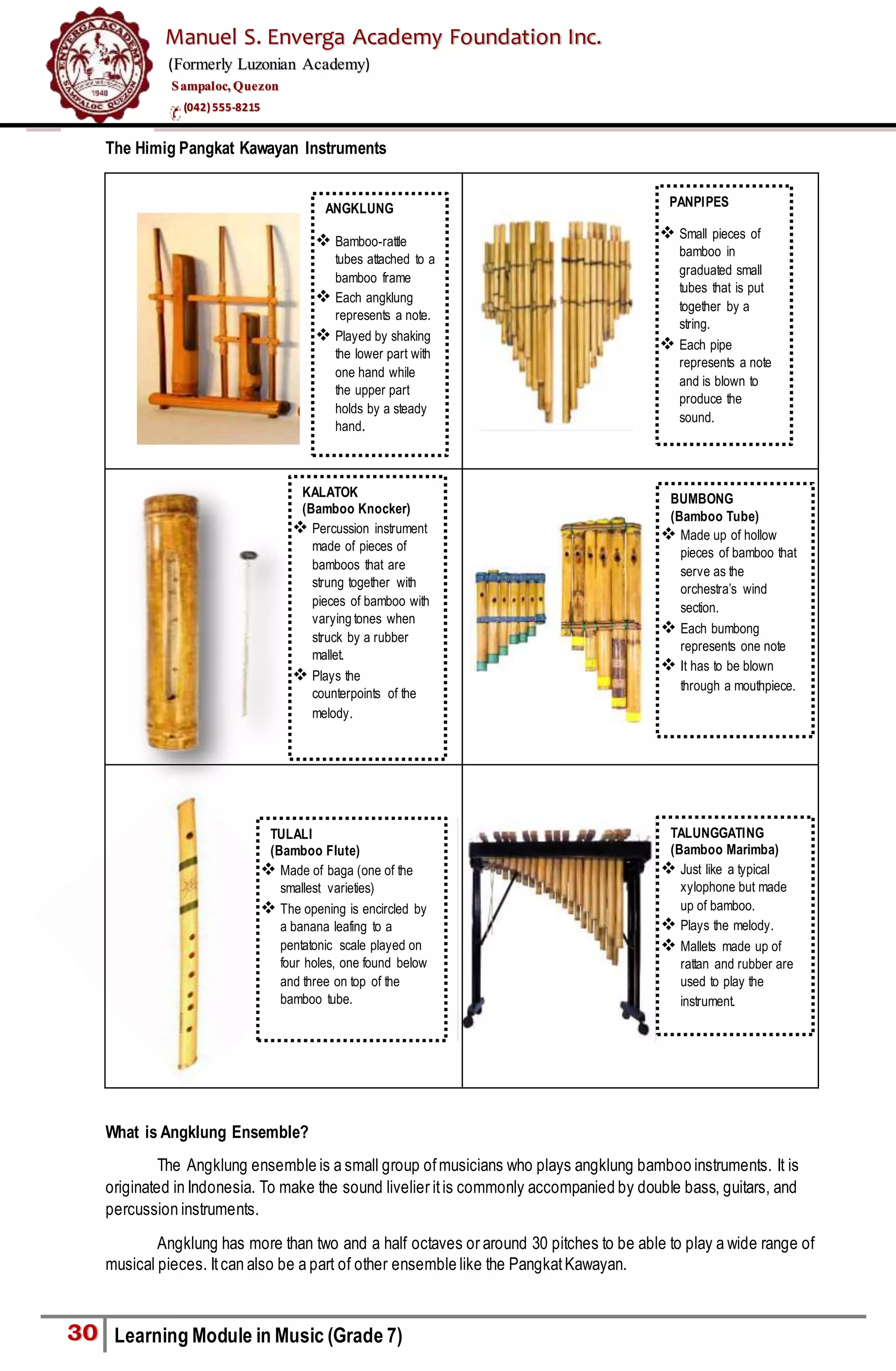 Music 7 Module (1 st quarter) | DOCX