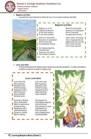 Music 7 Module (1 st quarter) | DOCX