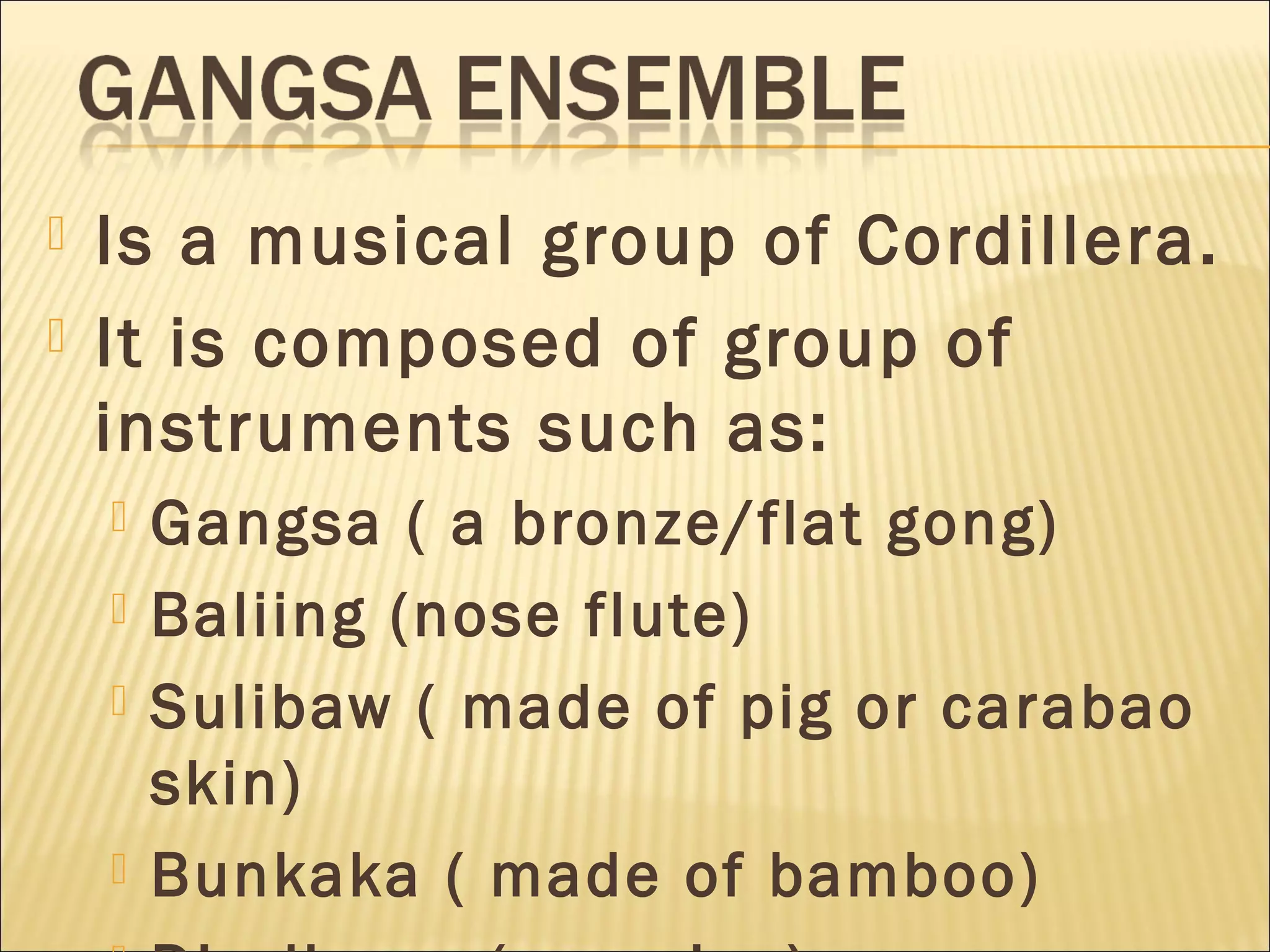 Music 7 lesson #1 music of cordillera | PPT